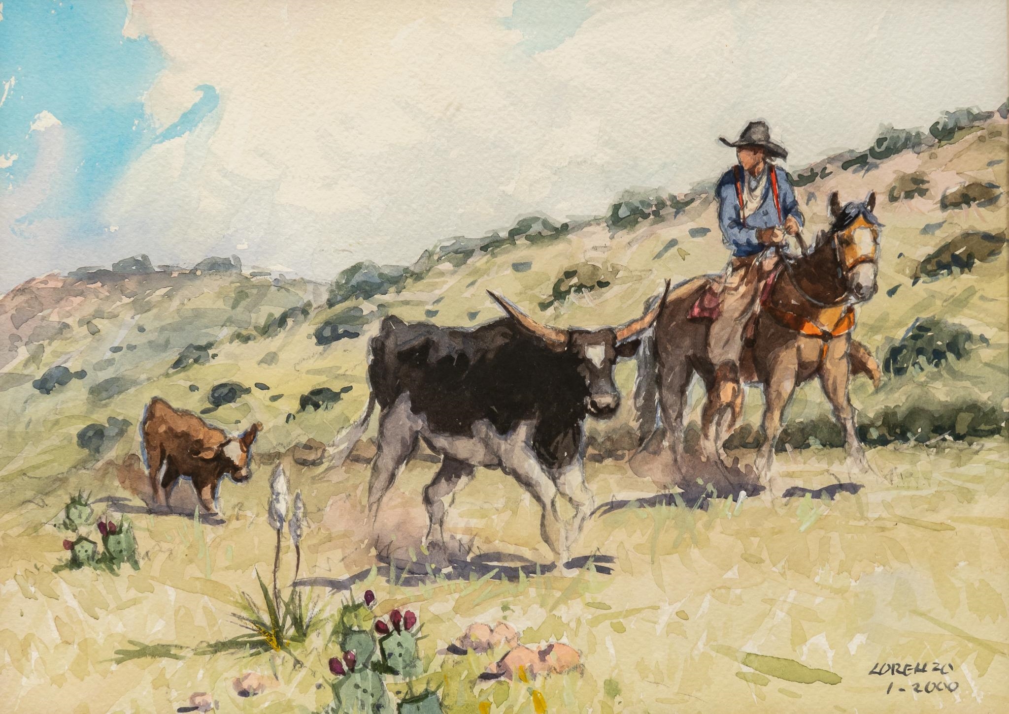 Lorenzo Castaneda | Cowboy in the Desert (2000) | MutualArt