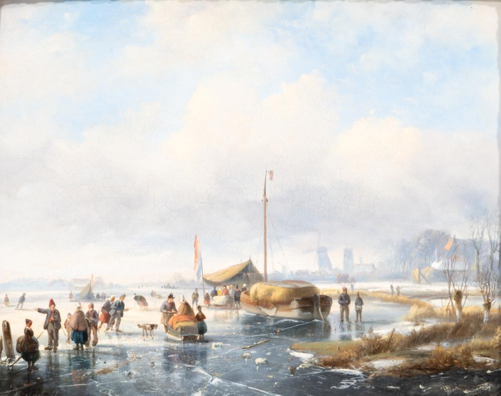 Andreas Schelfhout | Boerderij in de winter | MutualArt