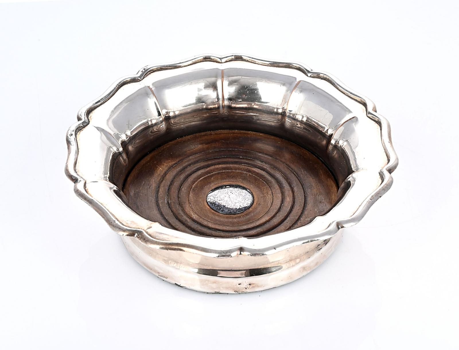 Sheffield | Nineteenth Sheffield plate wine bottle coasted of floriform ...
