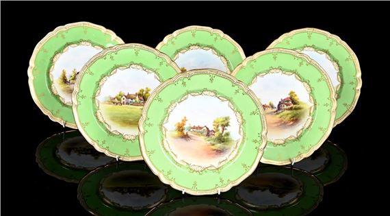 Royal Worcester | Six Royal Worcester wall plates by Raymond Rushton ...