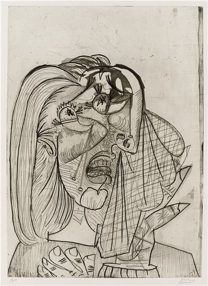 Pablo Picasso | La femme qui pleure I (Weeping Woman I (1937) | MutualArt