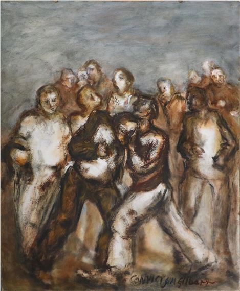 Jim Gilbert | Jim Gilbert (1933-1995) Convict Signed and titled, oil on board, 74cm by 61cm ...