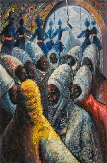Ben Enwonwu | The Emir in Council (1945 - 1959) | MutualArt