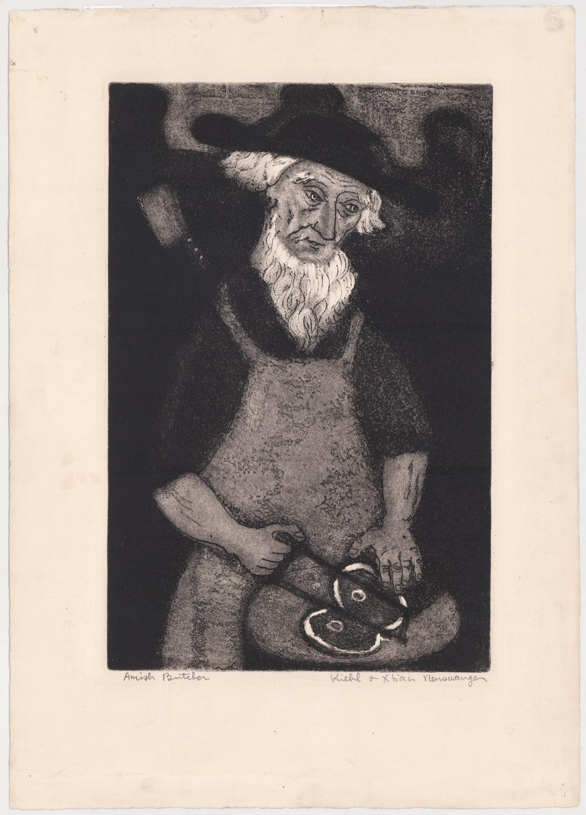 Christian Newswanger | Amish Butcher (Circa 1945) | MutualArt