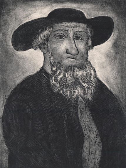 Vernon Kiehl Newswanger | Gray Bearded Amishman (Circa 1945) | MutualArt