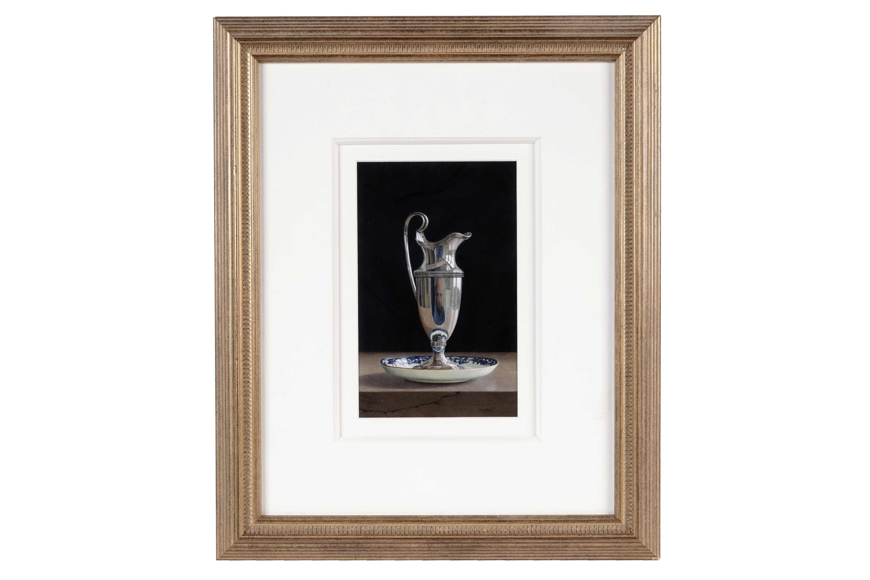 Tim Gustard | Timothy Gustard - Self Portrait in a Silver Jug | oil ...