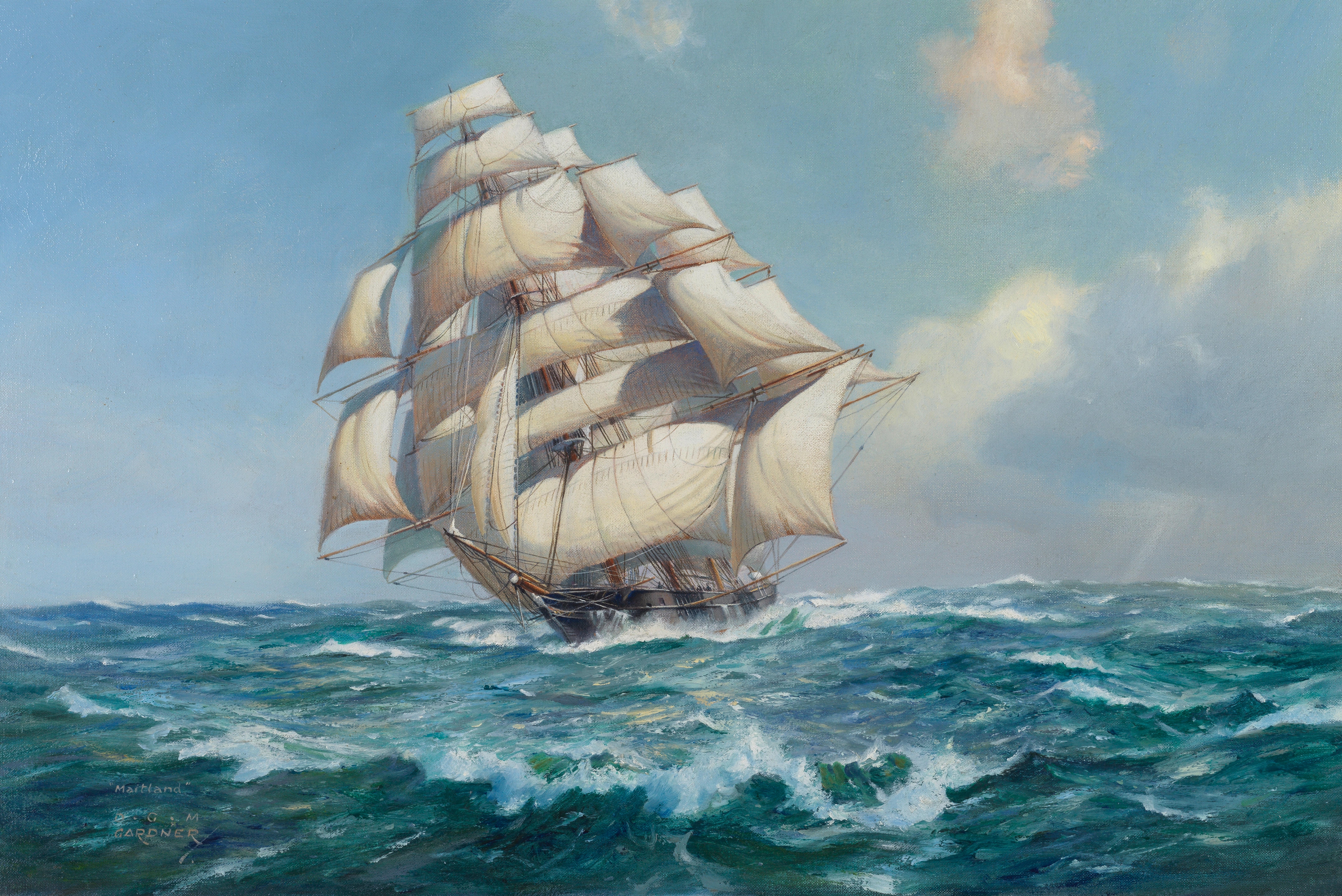 Derek Gardner | Homeward Bound from China - The Tea Clipper Maitland ...