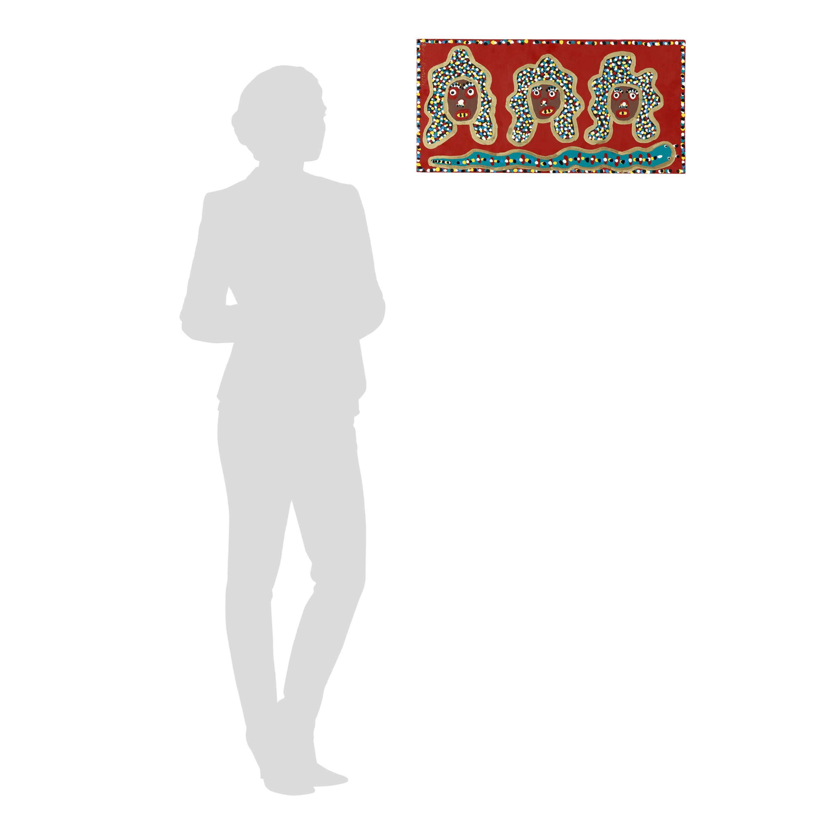 Richard Burnside | Folk Art Painting of Three Women | MutualArt