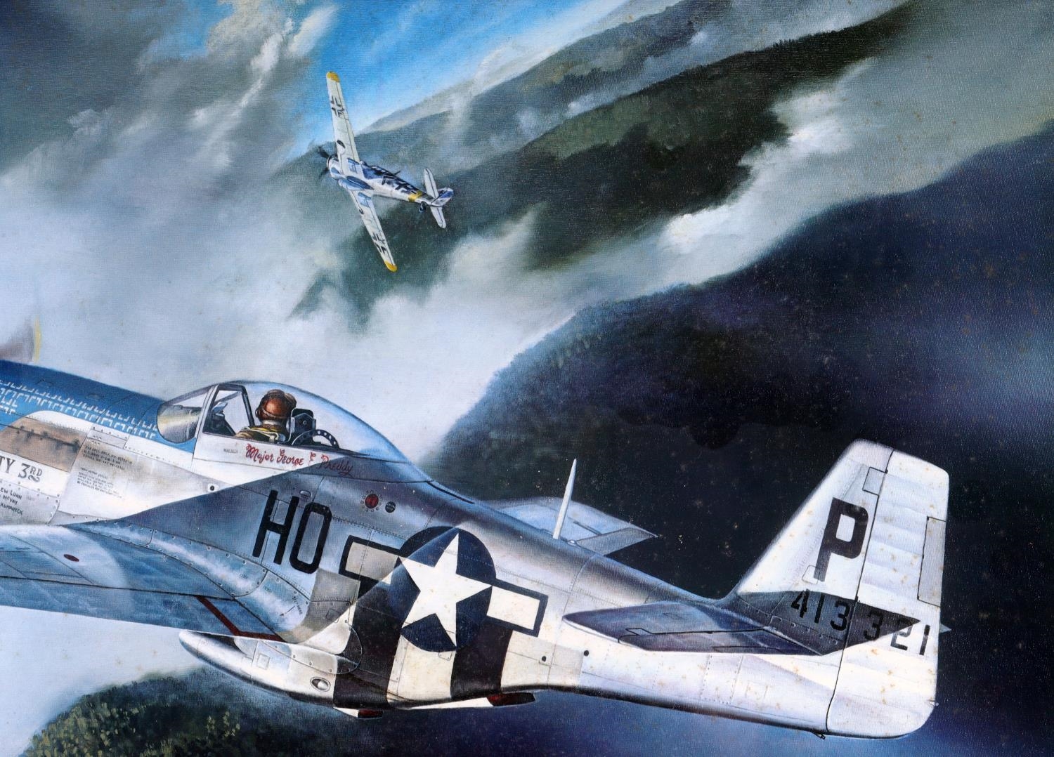 Mark Waki | MARK WAKI DIGITAL PAINTING MAJ GEORGE PREEDY USSAF | MutualArt