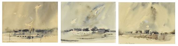 Leslie Goodwin | THREE 20TH CENTURY WATERCOLOURS | MutualArt