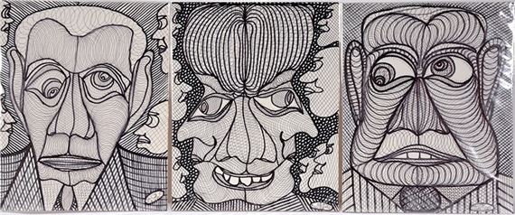 Ted Gordon | Three Black and White Faces (2000 - 2006) | MutualArt