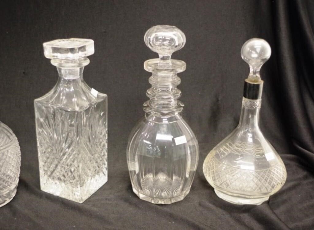 Sterling | Six antique & vintage glass decanters | MutualArt