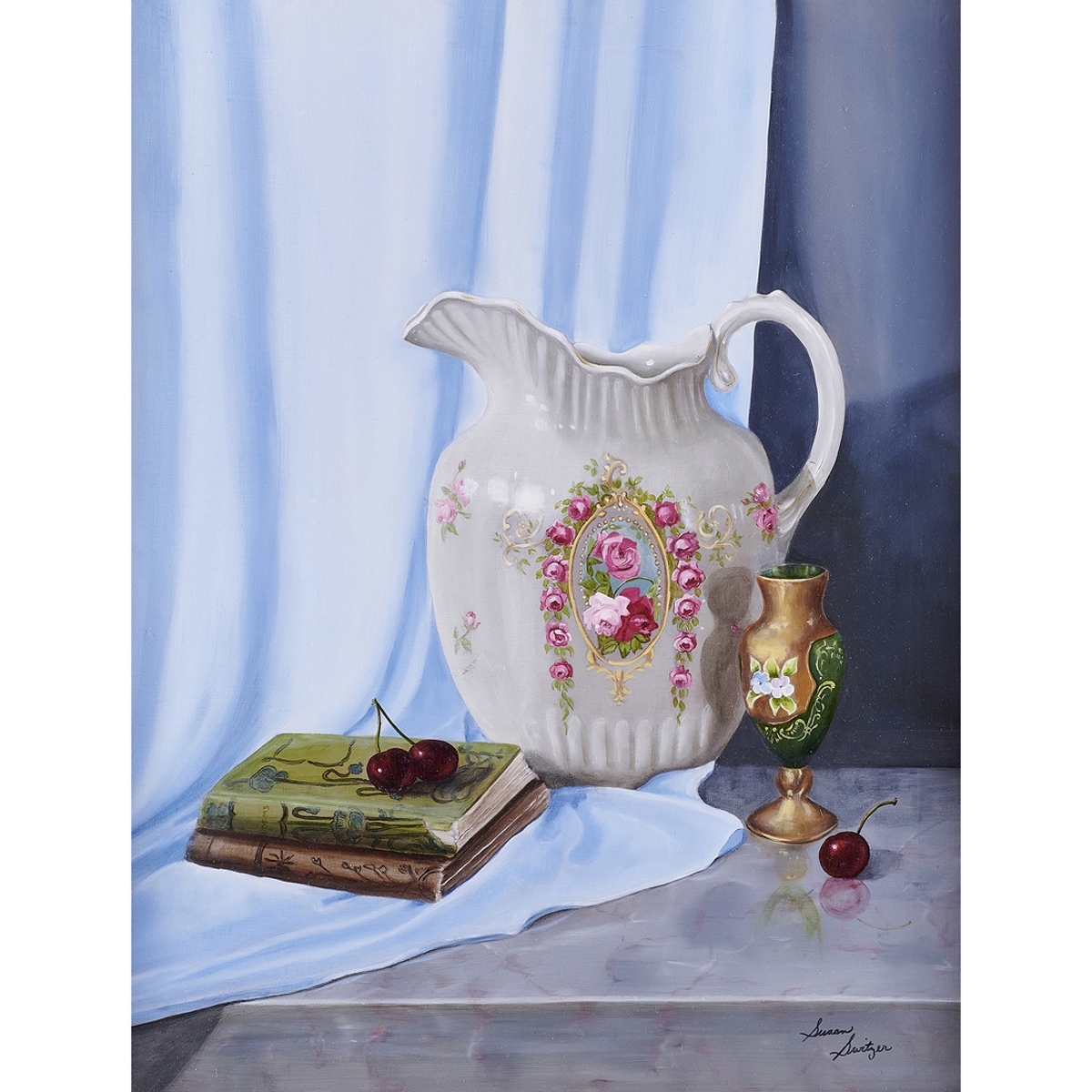 Susan Switzer | Still Life with Books and Pitcher | MutualArt