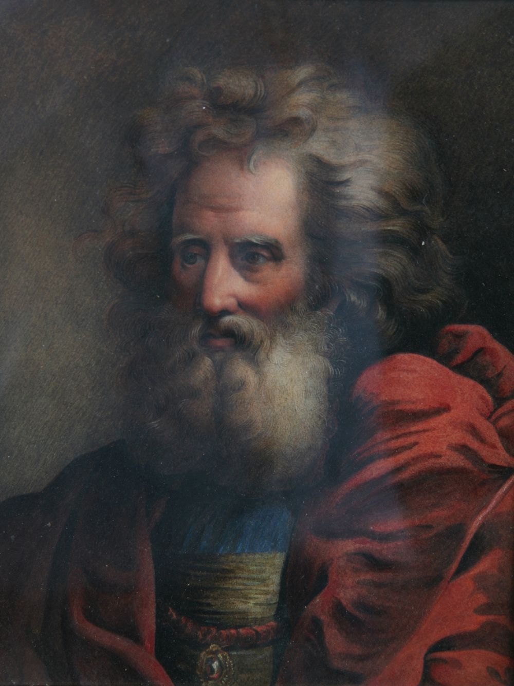 William Strutt | Portrait of a Dutch Tronie wearing a crimson cloak, on ...