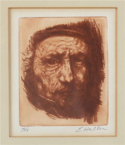 E. Haller | Male head (1989) | MutualArt