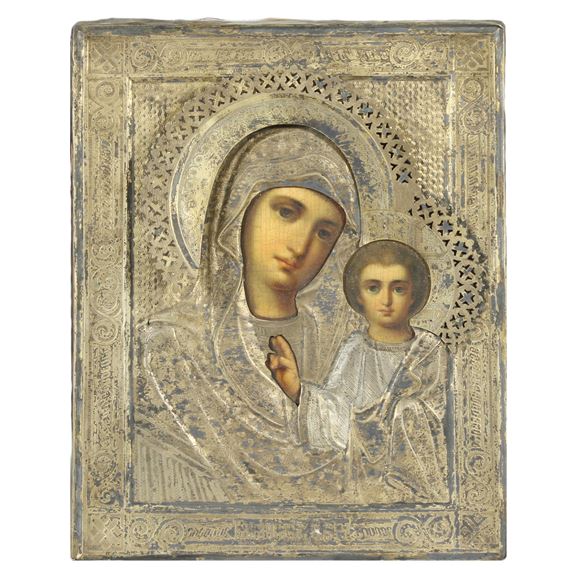 Russian School, 19th Century | Icon depicting the Virgin of Kazan | MutualArt