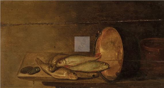 Pieter de Putter | Nature morte aux poissons et chaudron | MutualArt