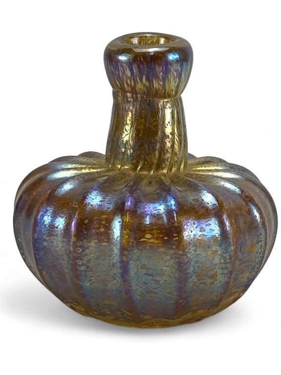 Stephen Fellerman | Handblown Aurene Iridescent Vase | MutualArt