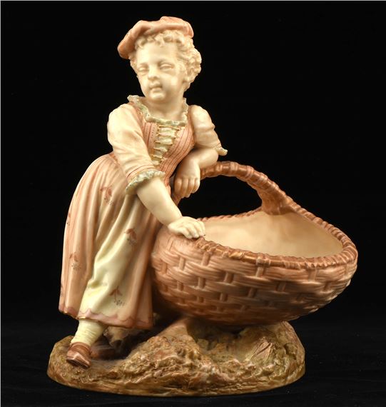 Royal Worcester | A Royal Worcester porcelain sweetmeat basket, shape ...