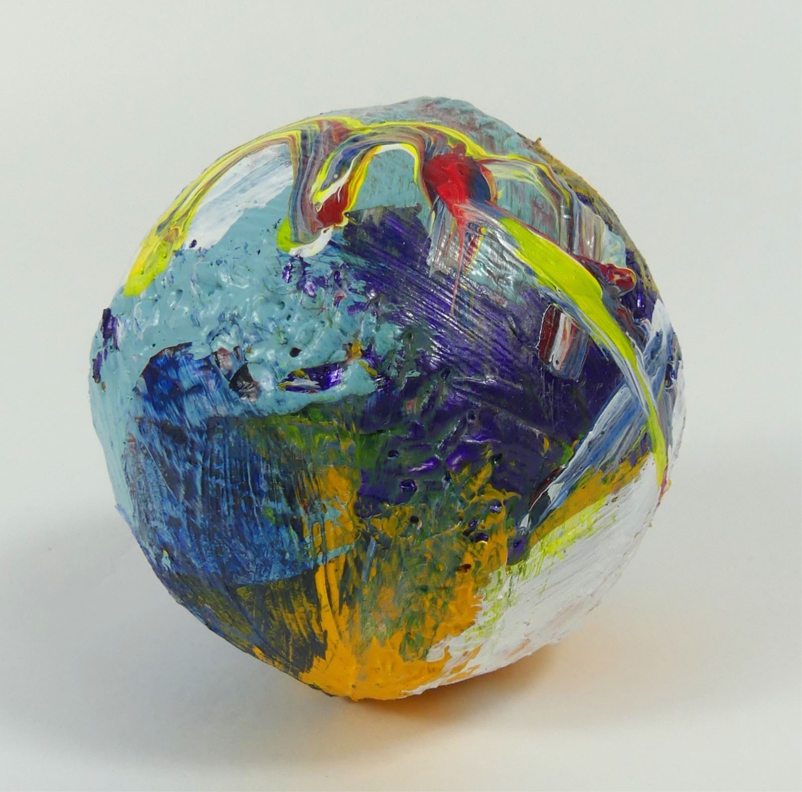 Peter Max | Style of Peter Max acrylic painting on baseball | MutualArt