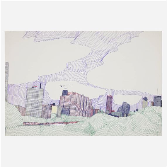 Wesley Willis | Michigan Av (1988) | MutualArt