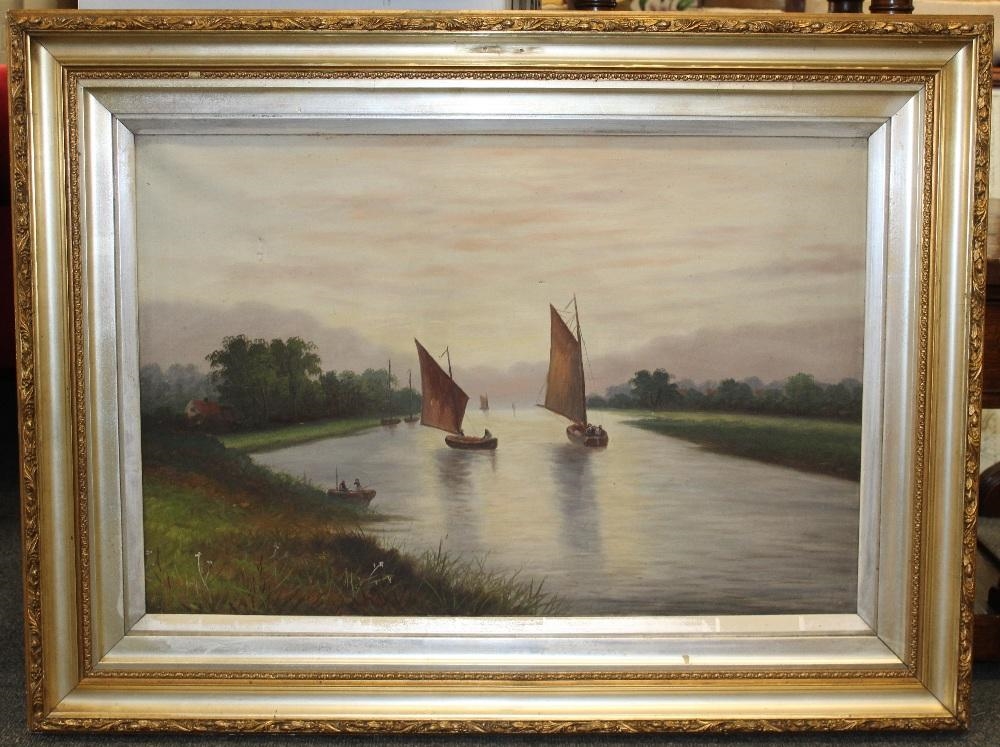 George Cole | George Cole oil on canvas riverscape | MutualArt