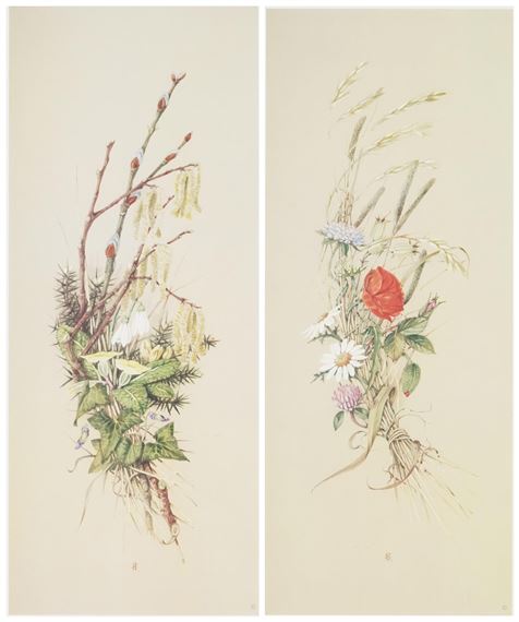 Harry Spencer | Pair of botanical prints | MutualArt