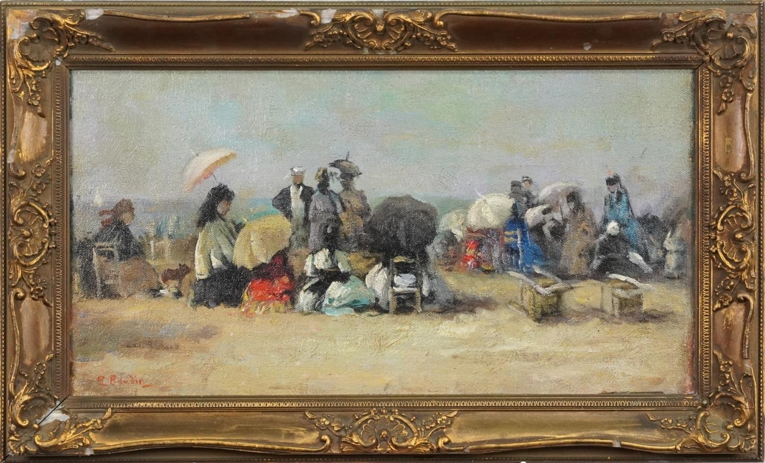 Eugène Louis Boudin | Busy beach scene | MutualArt