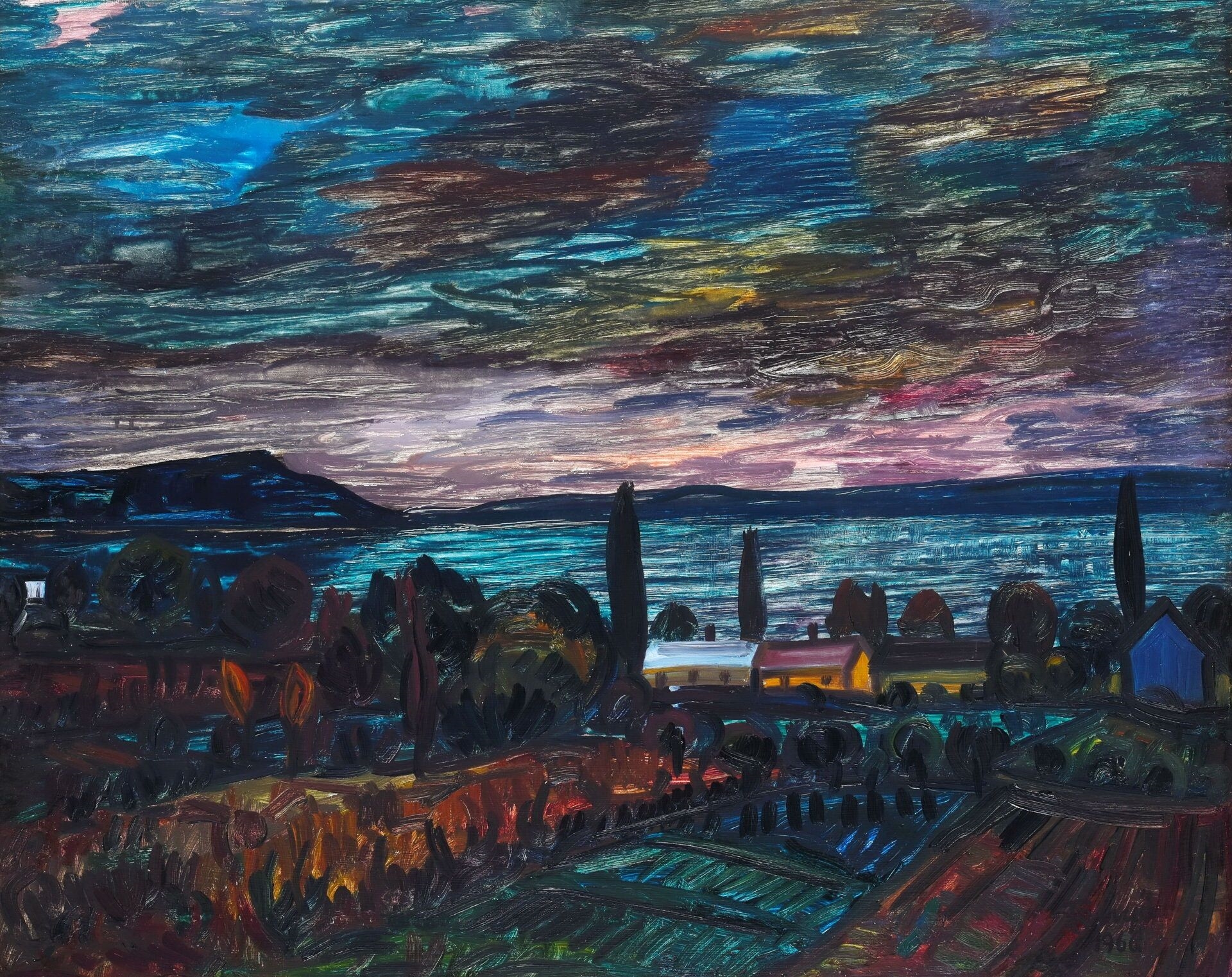 Andor Endre Fenyõ | Balatoni táj, 1966 (1966) | MutualArt