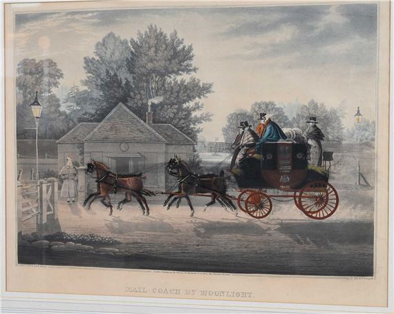 James Pollard | Mail Coach by Moonlight | MutualArt