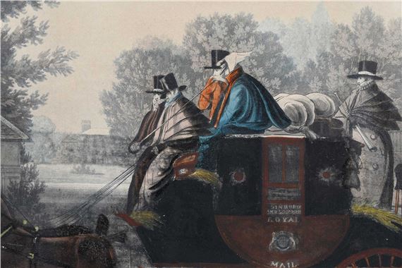 James Pollard | Mail Coach by Moonlight | MutualArt