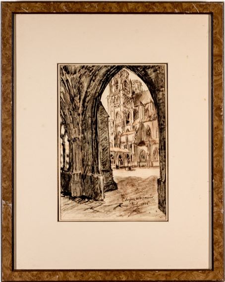 Jacques Weismann | View Of A Cathedral (1926) | MutualArt