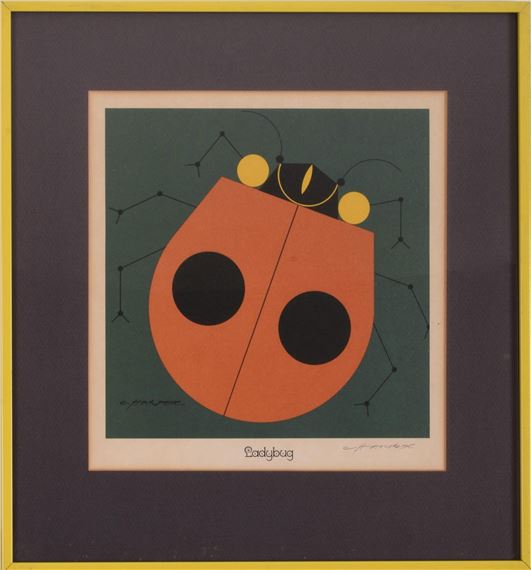 Charley Harper | Charley Harper Ladybug Lithograph | MutualArt