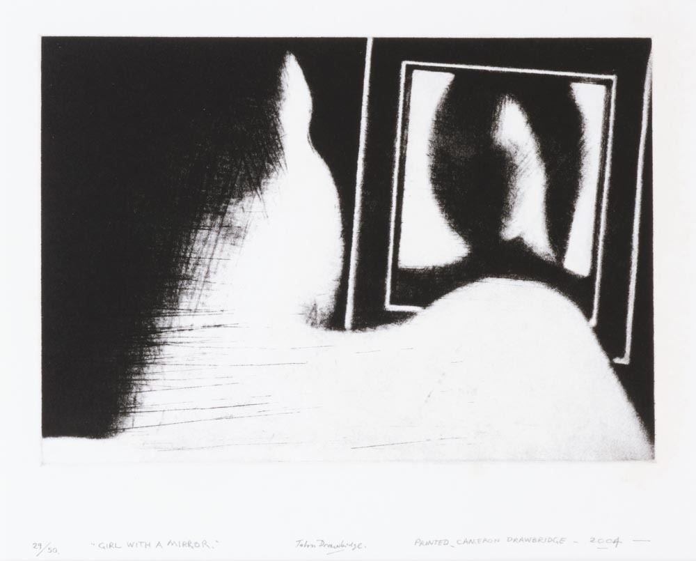 John Drawbridge | Girl with a Mirror | MutualArt