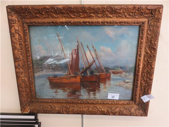 David Comba Adamson | Fishing Boats at Shore | MutualArt