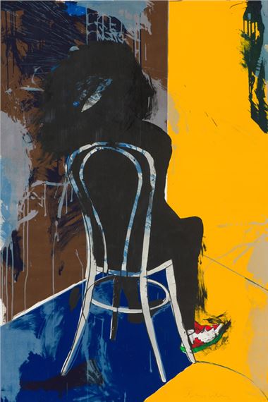 Fritz Scholder | Native American Contemplating the Arrival of Columbus ...