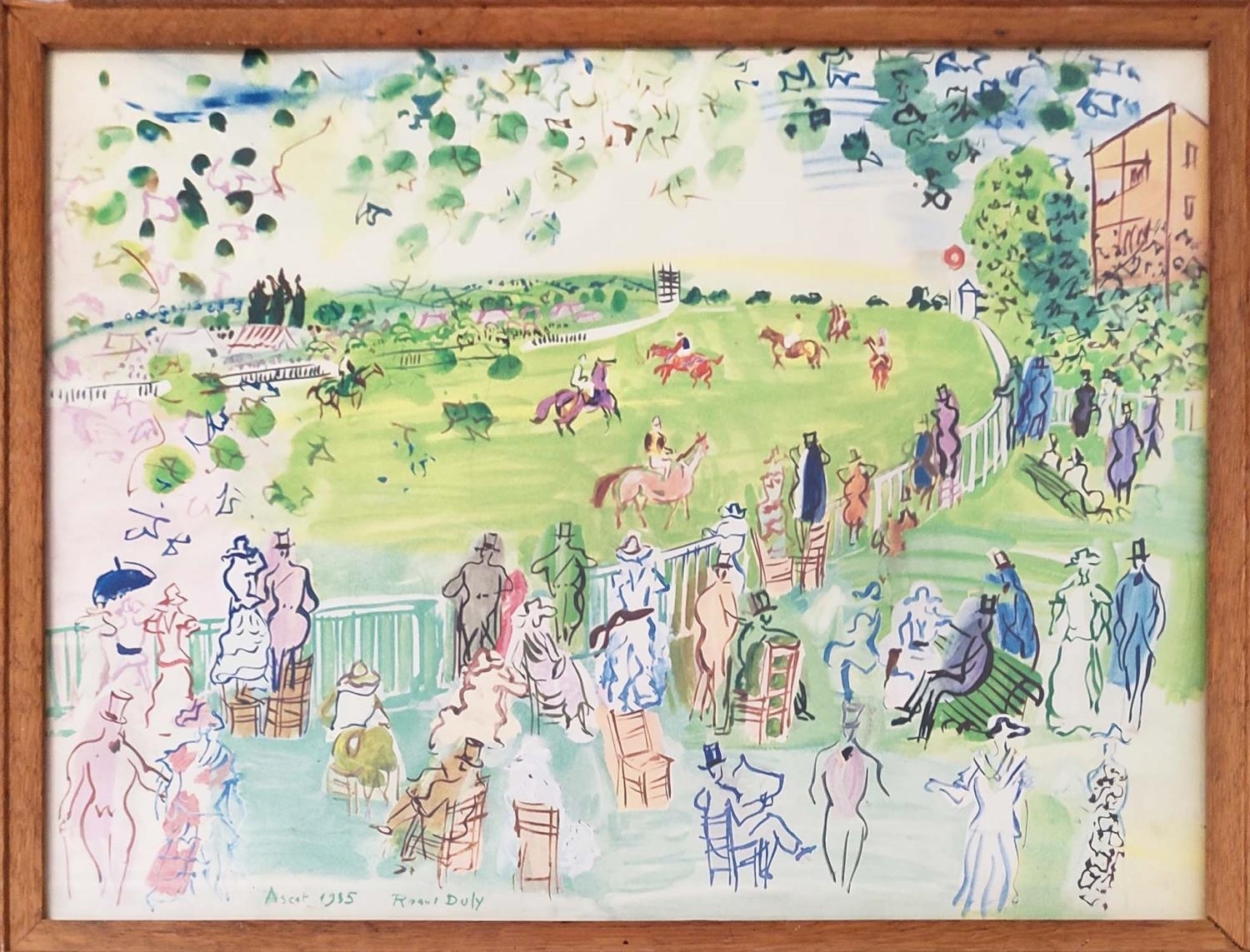 Raoul Dufy | Mediterranean seafront with palm trees and horse and ...