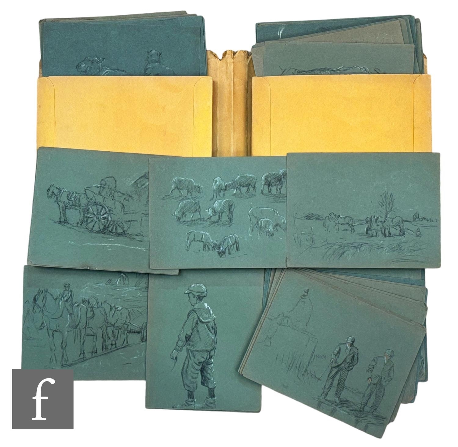 John Rabone Harvey | A collection of unframed graphite and chalk ...