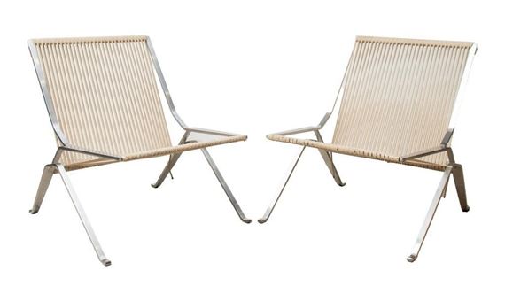 Poul Kjaerholm | Pair of Poul Kjaerholm for Fritz Hansen PK25 Element ...