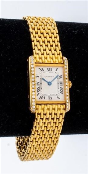 Designer | Cartier Tank 18K Yellow Gold Diamond Watch | Compare similar ...