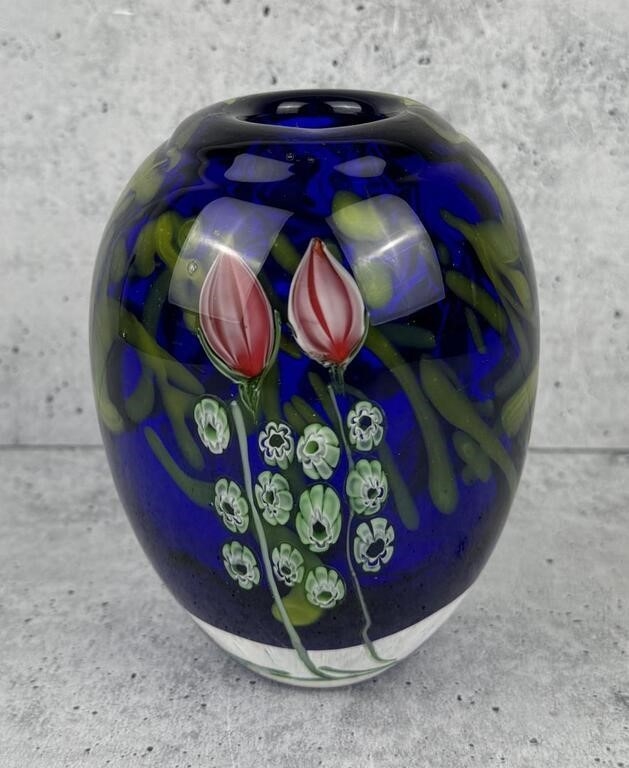 Arthur Kusak | Arthur Kusak Art Glass Millefiori Vase | MutualArt