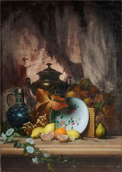 Gabriel Auguste Claire Armand de Fraguier | . Still life with citrus ...