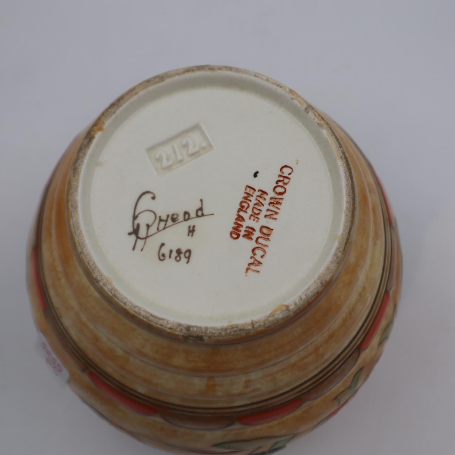 Charlotte Rhead | Charlotte Rhead Crown Ducal ribbed vase cm in height ...