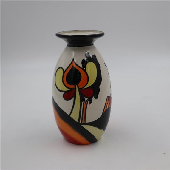 Lorna Bailey | Lorna Bailey lipped vase, in the row Way pattern | MutualArt