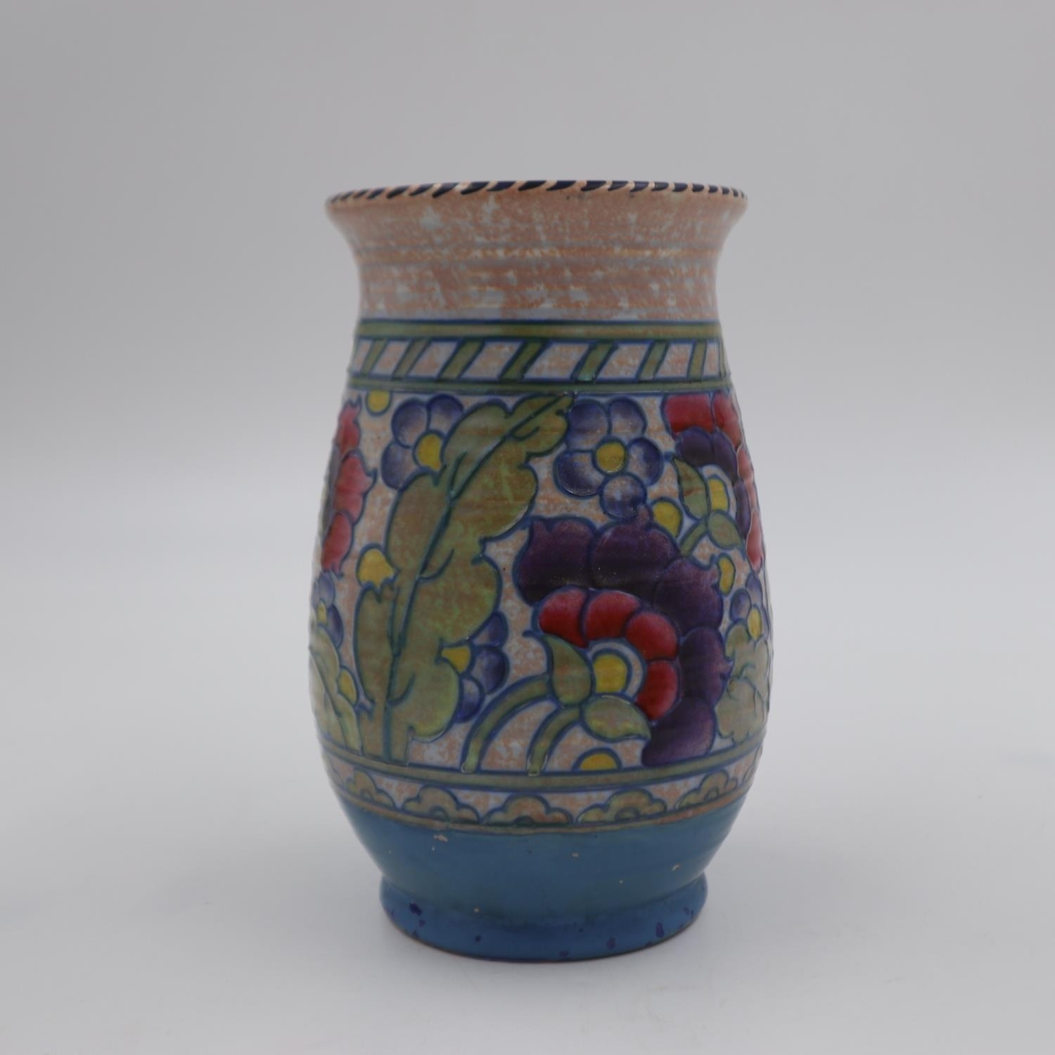 Charlotte Rhead | Charlotte Rhead Crown Ducal ribbed vase cm in height ...