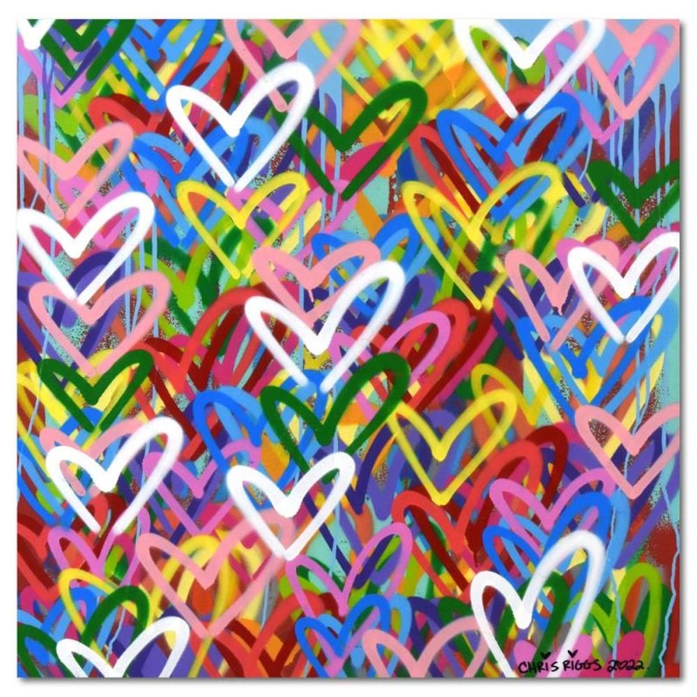 Chris Riggs | Love Original Spray Paint Painting on Gallery Wrapped ...