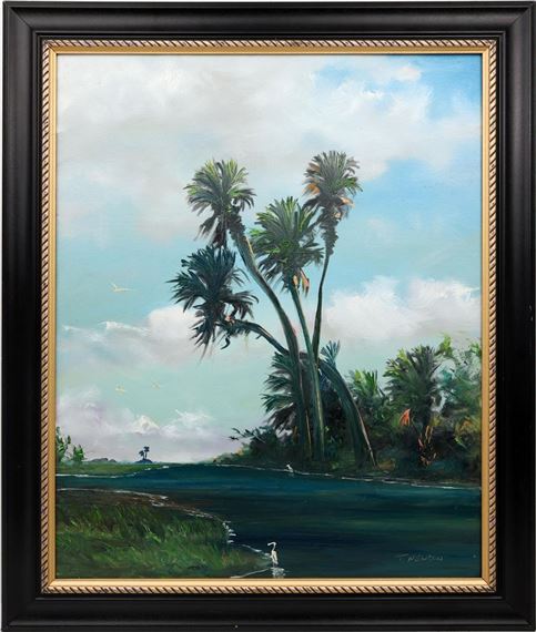 Tracy Newton | TRACY NEWTON FLORIDA ARTIST PALM QUADRUPLE | MutualArt