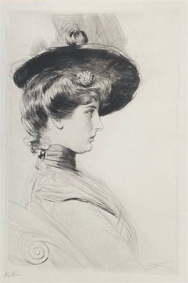 Paul César Helleu | Paul-César HELLEU (1859-1927) Elegant woman in ...