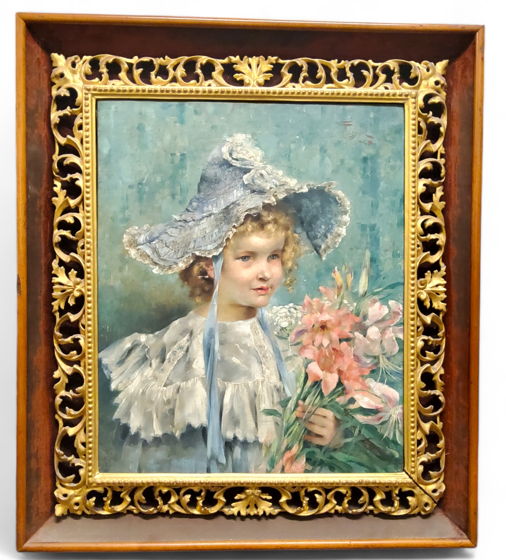 Fernand Toussaint | Portrait of A Young Girl (1898) | MutualArt