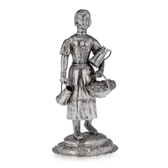 German School, 19th Century | A 19TH CENTURY GERMAN SILVER FIGURE OF A ...